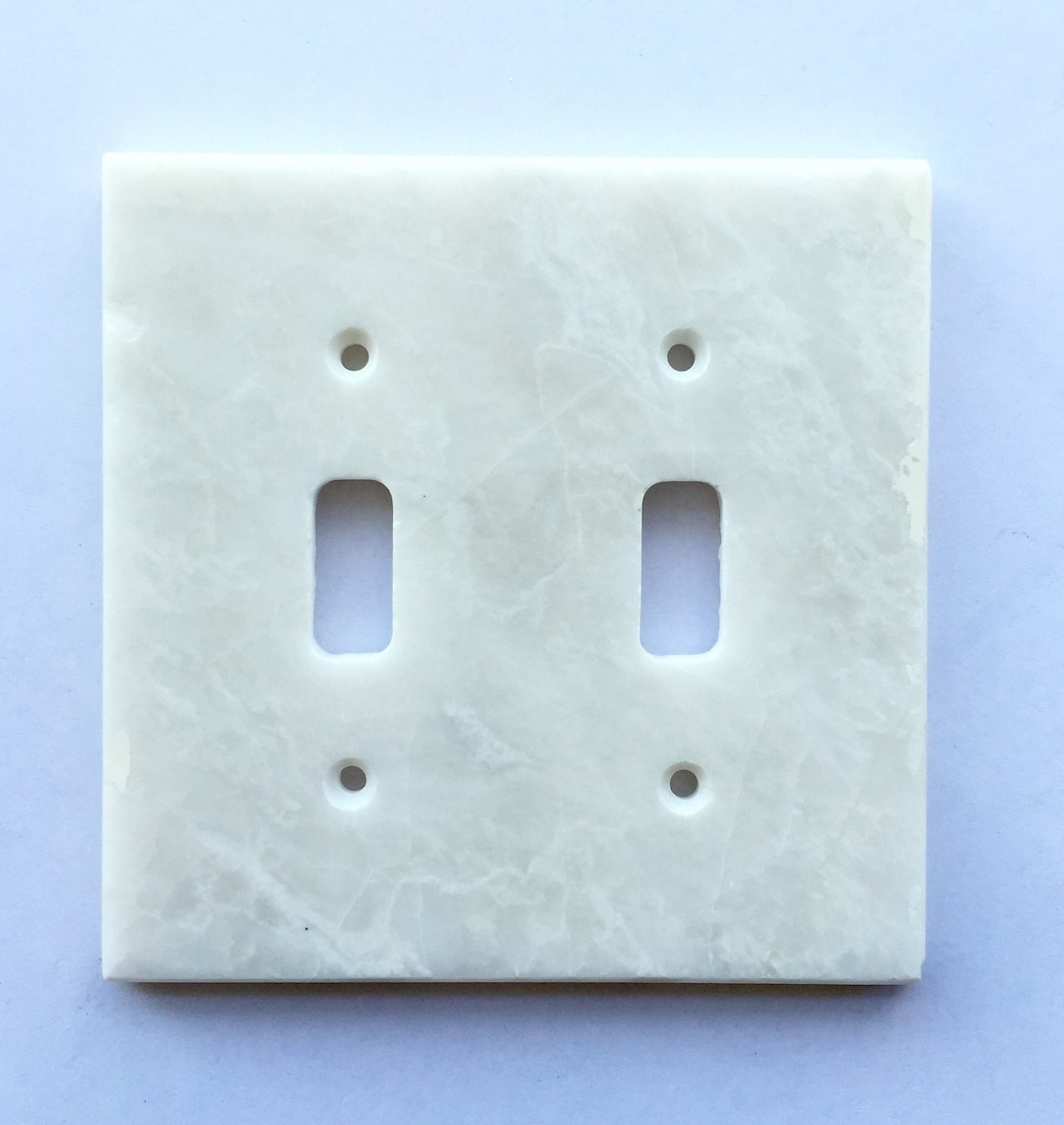 White Marble meram Blanc Double Toggle Switch Wall Plate / Switch Plate ...