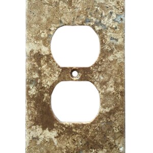 Walnut Travertine 100% Authentic Real Natural Stone Switch Wall Plates ...