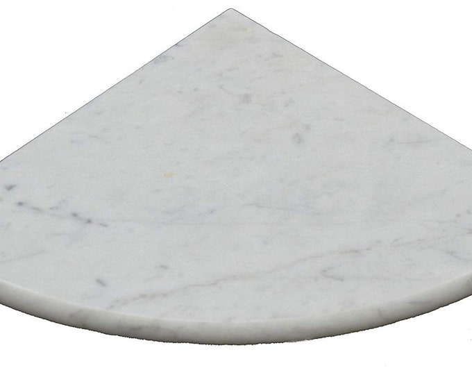 Carrara White Marble Shower Corner Shelf Polished - Etsy