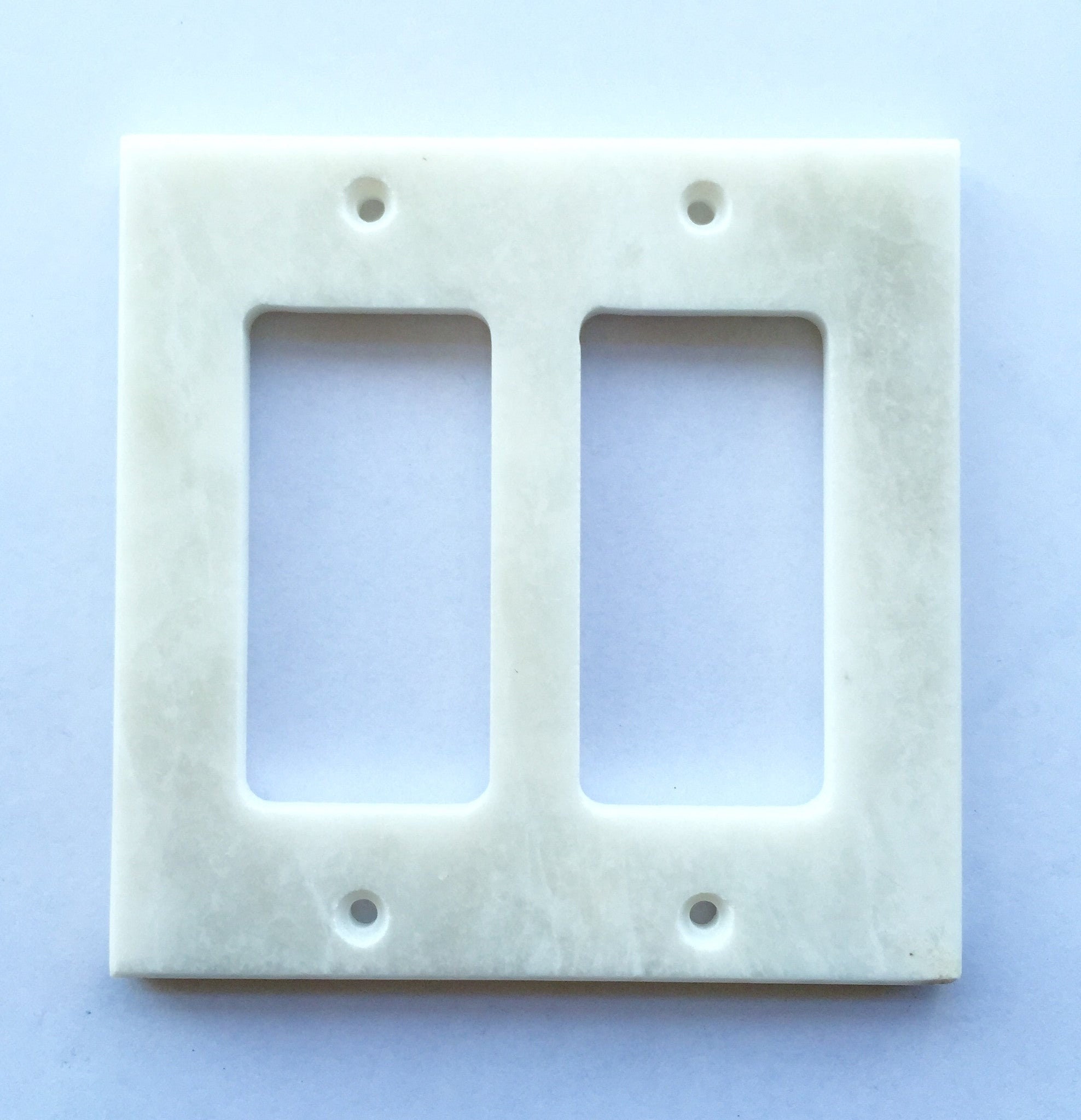 White Marble meram Blanc Double Rocker Switch Wall Plate / Switch Plate ...