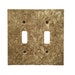 Walnut Travertine Double Toggle Switch Wall Plate / Switch Plate ...