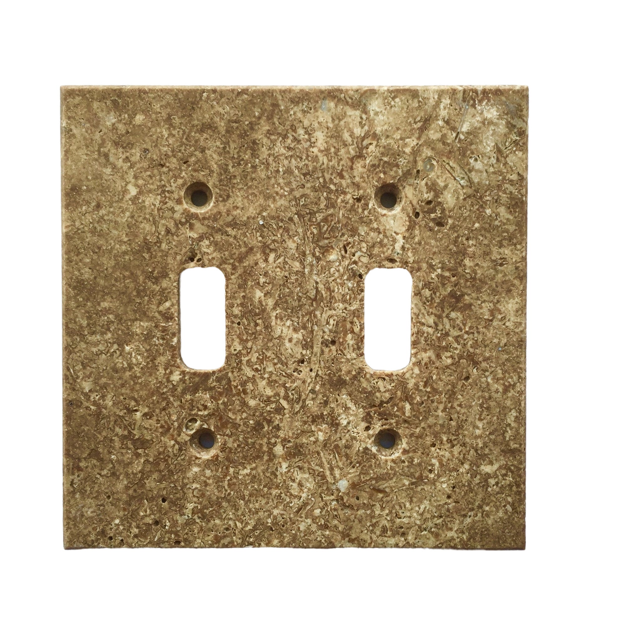 Walnut Travertine Double Toggle Switch Wall Plate / Switch Plate ...
