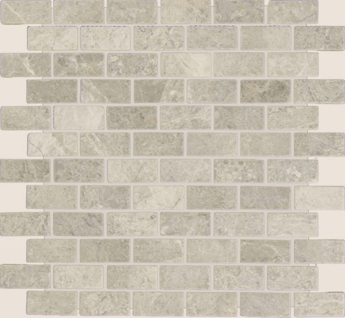 1 X 2 Tundra Gray atlantic Gray Marble Honed Brick Mosaic - Etsy