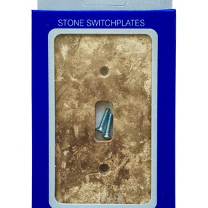 Walnut Travertine Single Toggle Switch Wall Plate / Switch Plate ...