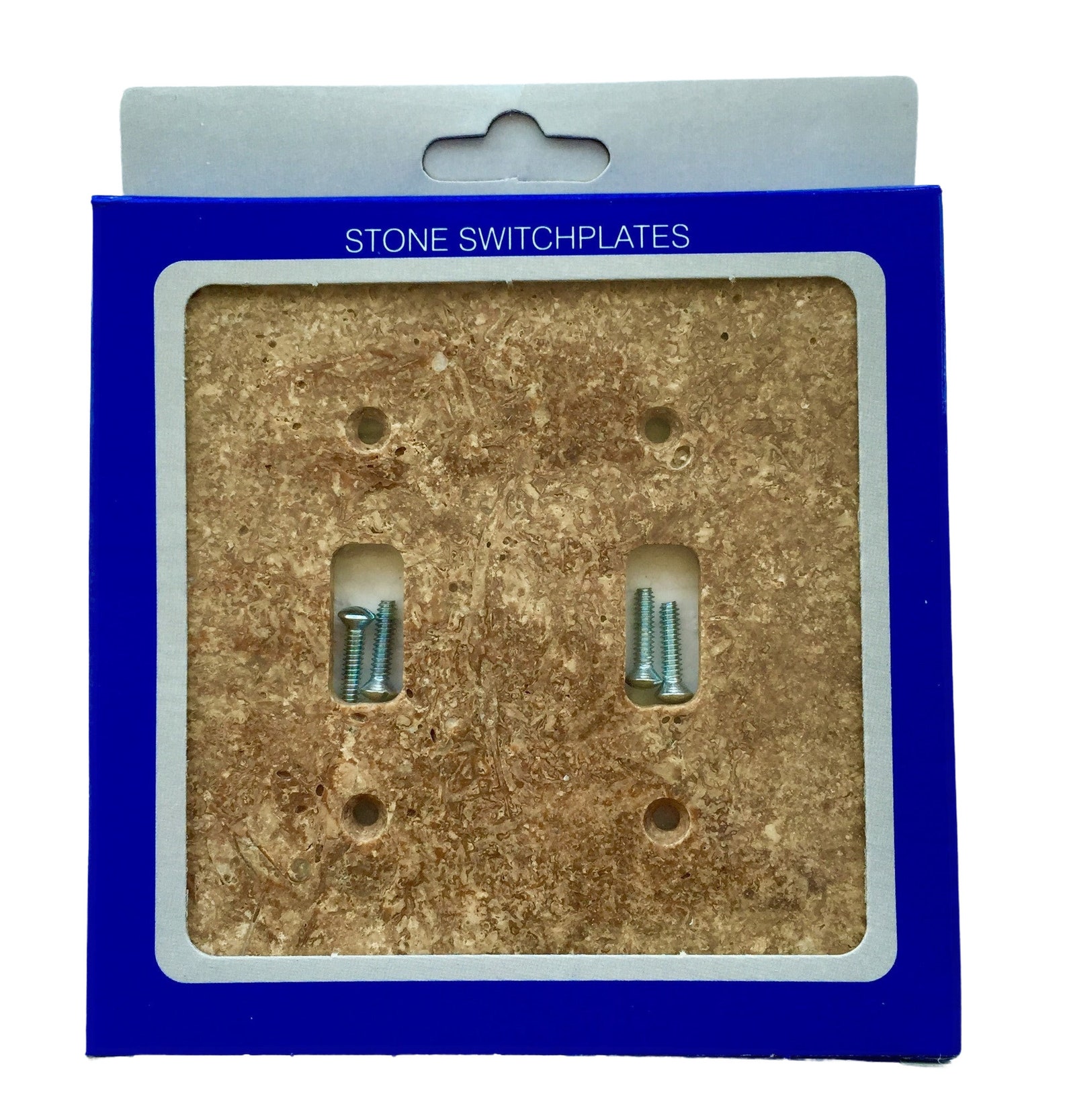 Walnut Travertine Double Toggle Switch Wall Plate / Switch Plate ...