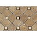Noce Travertine Tumbled Octagon Mosaic Tile W/ Ivory Dots - Etsy