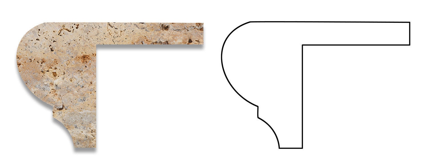 Scabos Travertine Honed Corner Ogee Stair Tread Trim - Etsy