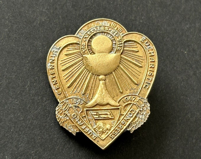 Vintage Centennial Eucharistic Brooch, 1847 to 1947, Catholic Religious ...