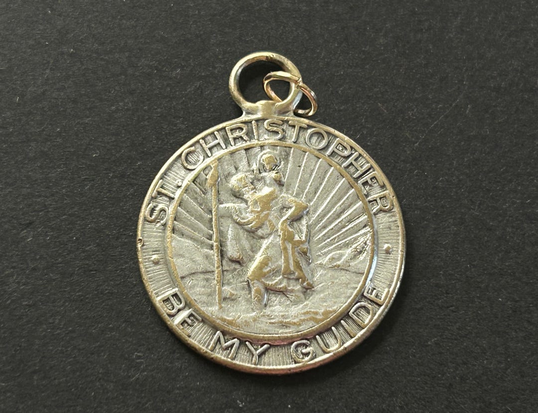Antique St Christopher Be My Guide Religious Medal, Patron Saint of ...