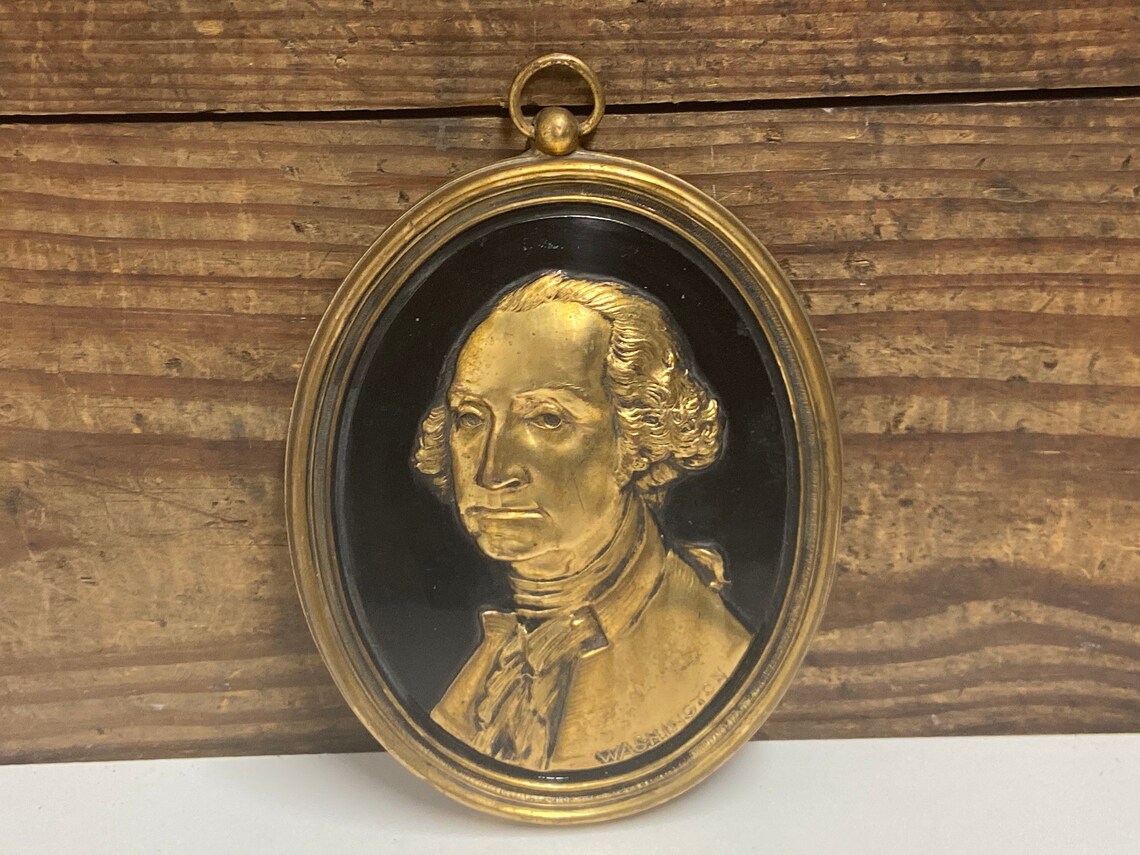Antique George Washington Plaque by Art Metal Works C1932 | Etsy