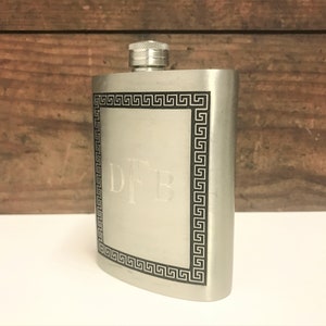 Vintage Monogrammed Visol Stainless Steel Metal Flask, Letters DFR ...