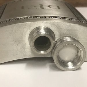 Vintage Monogrammed Visol Stainless Steel Metal Flask, Letters DFR ...