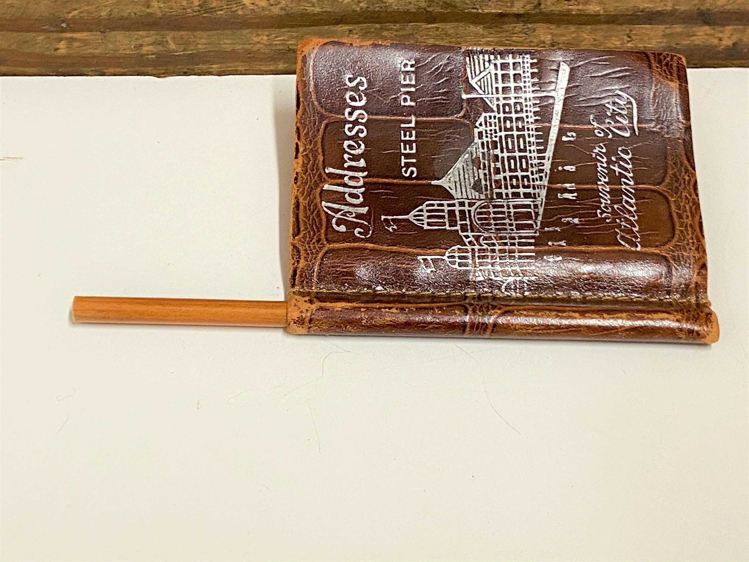 Antique Pocket Notebook Atlantic City Address Book Antique Desk Prop ...