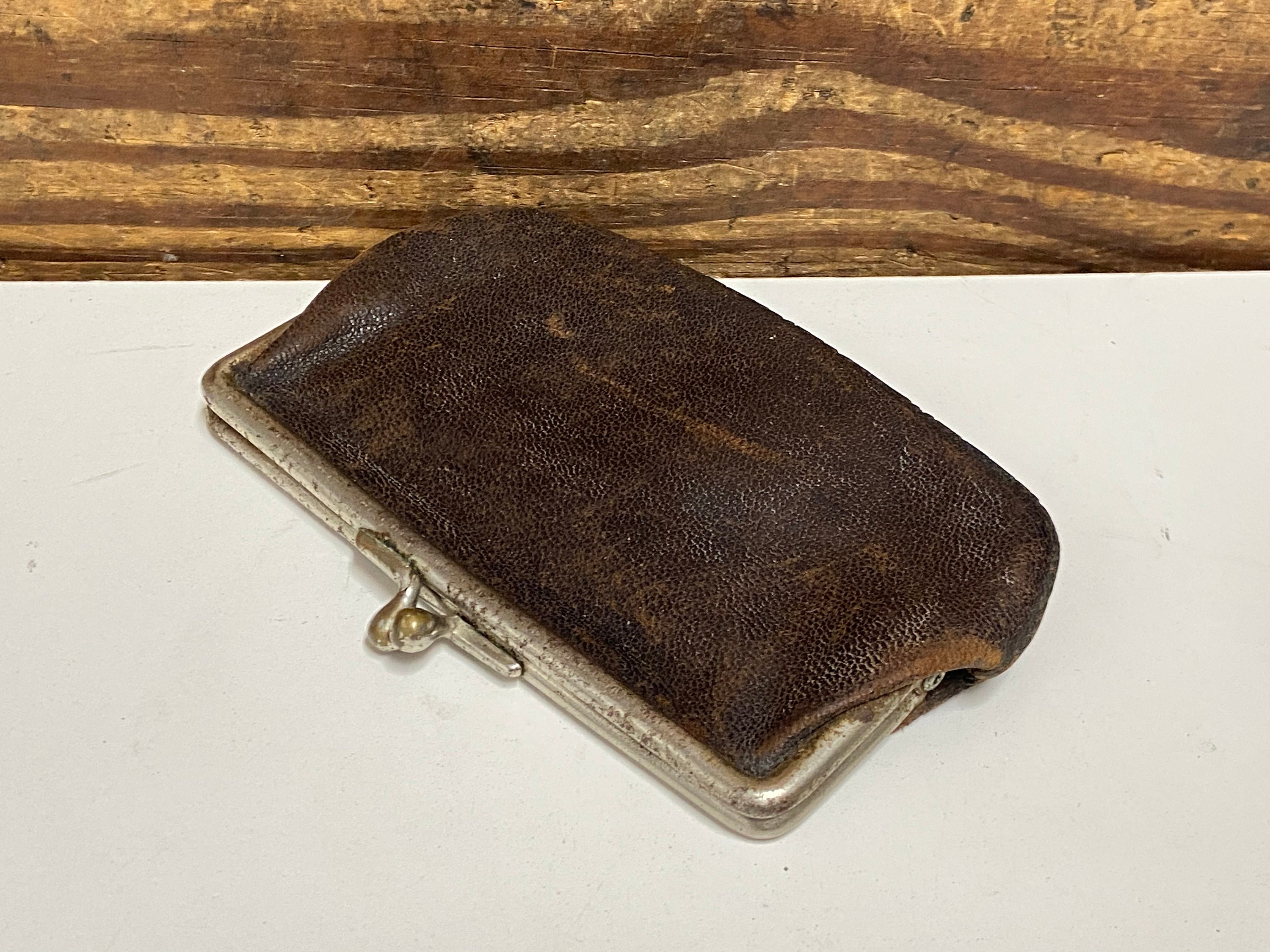 Antique Leather Coin Purse Old Leather Coin Purse Leather - Etsy