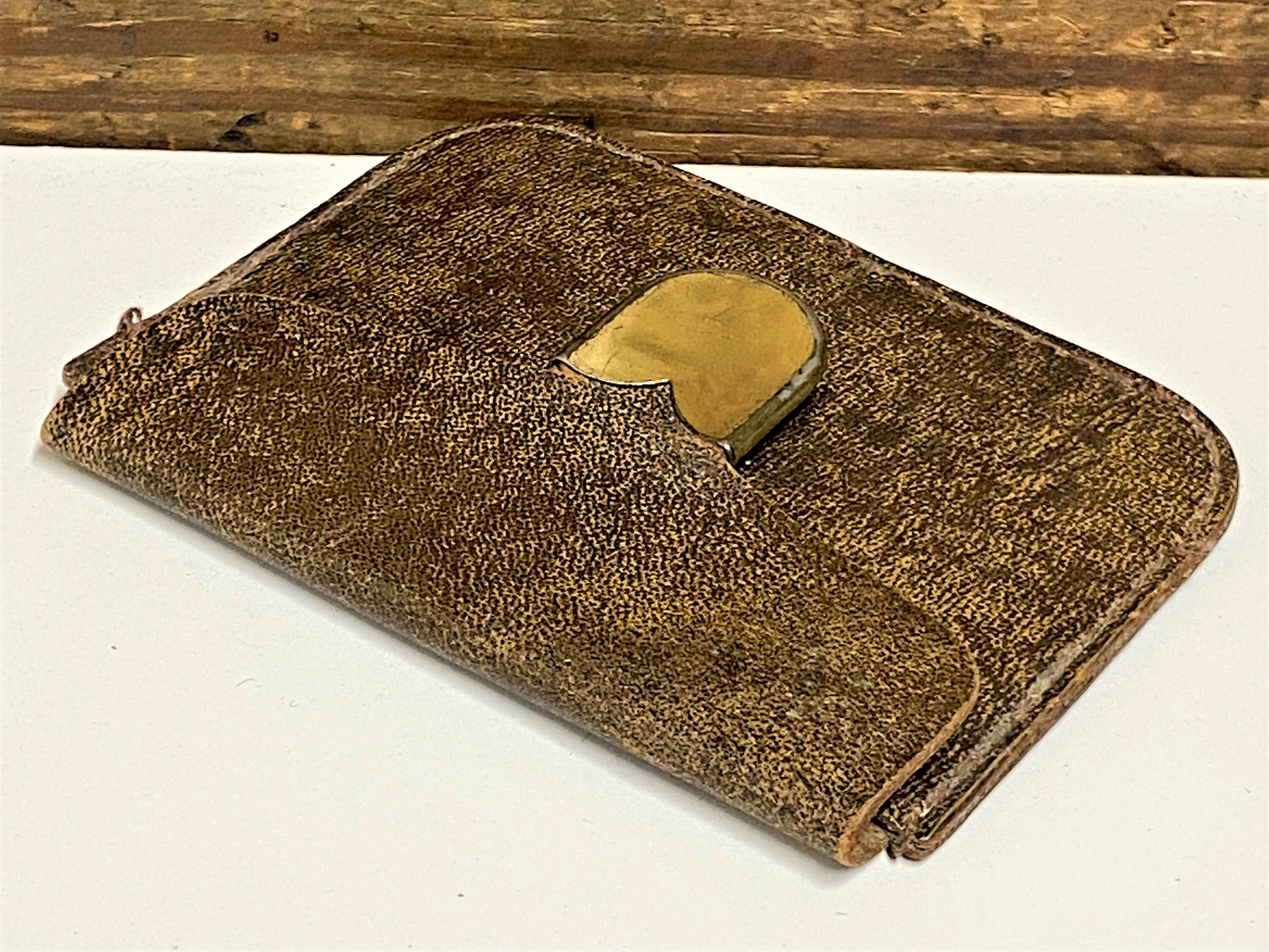 Old Leather Coin Purse Top Grain Cowhide Vintage Brown | Etsy