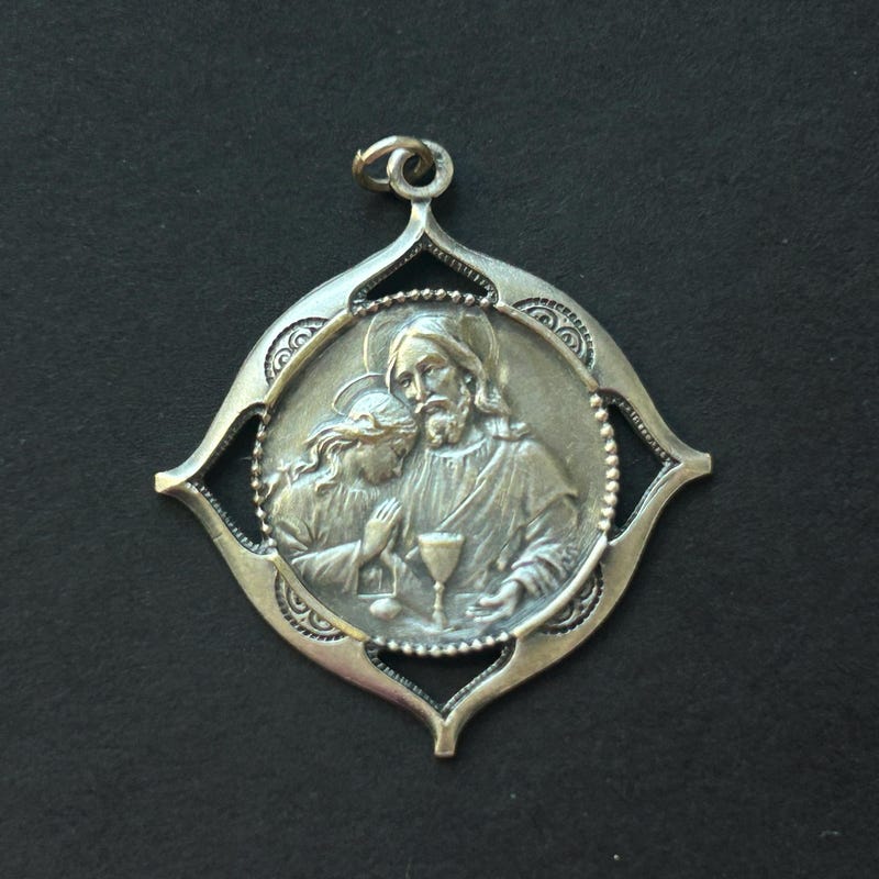 Antique 1st Communion Medal - Etsy
