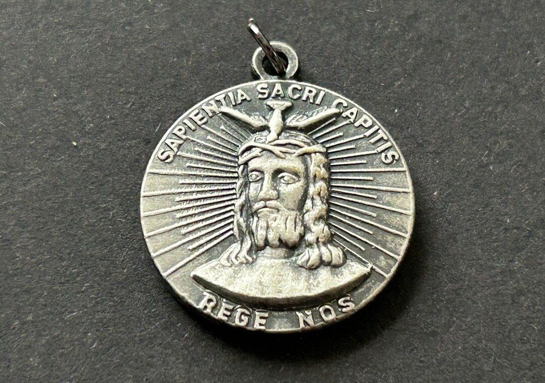 Antique 'wisdom of the Divine Head' Religious Medal - Etsy