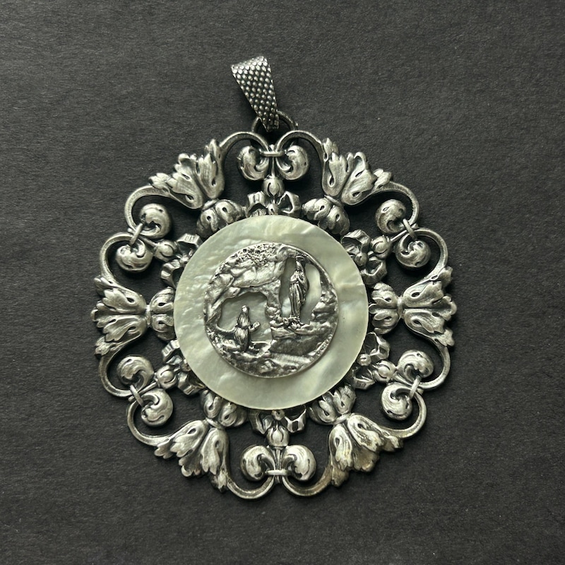Mary Lourdes Grotto Pendant - Etsy