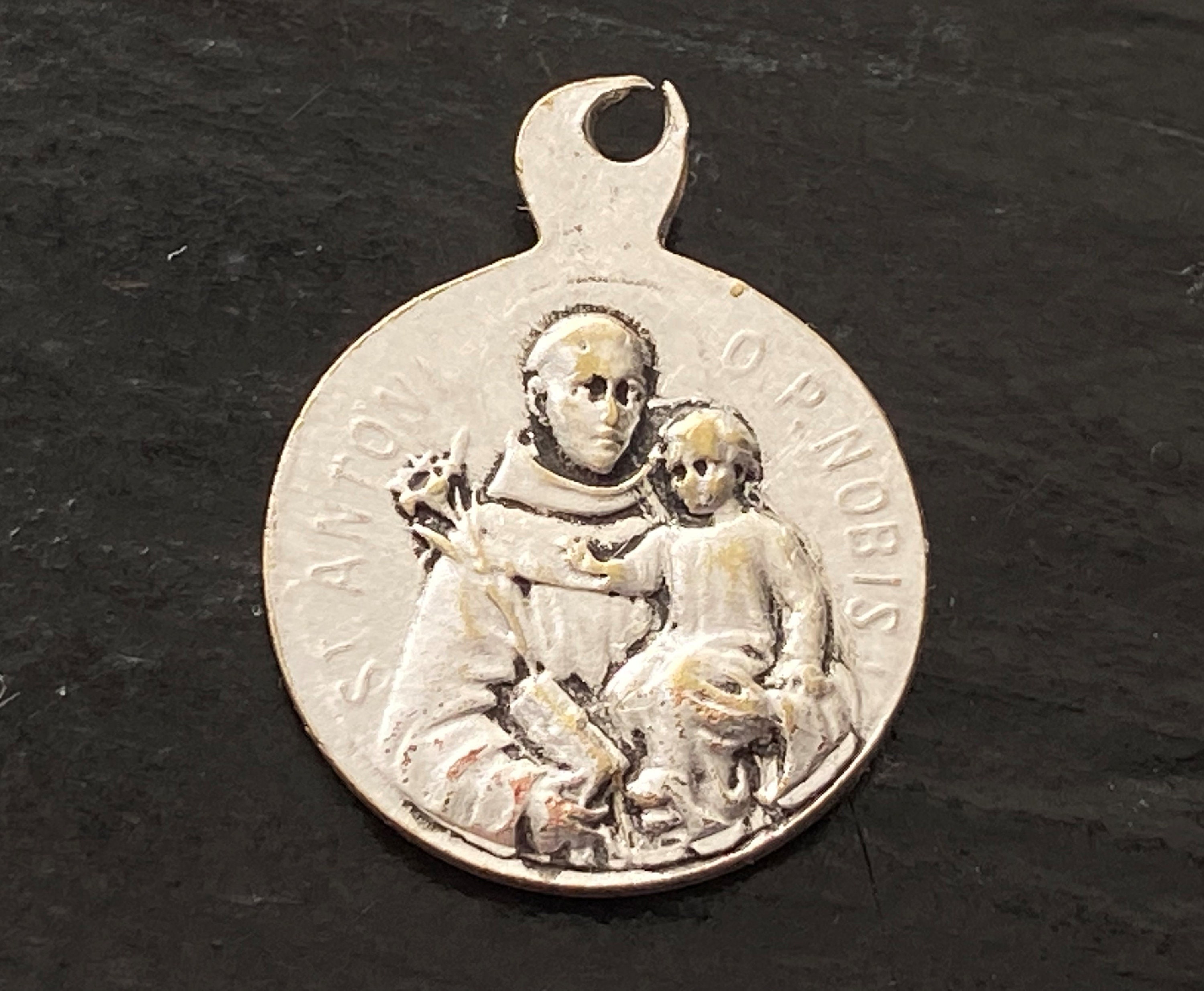 Small Vintage Servus Dei P Valentinus Small Medal Pendant - Etsy