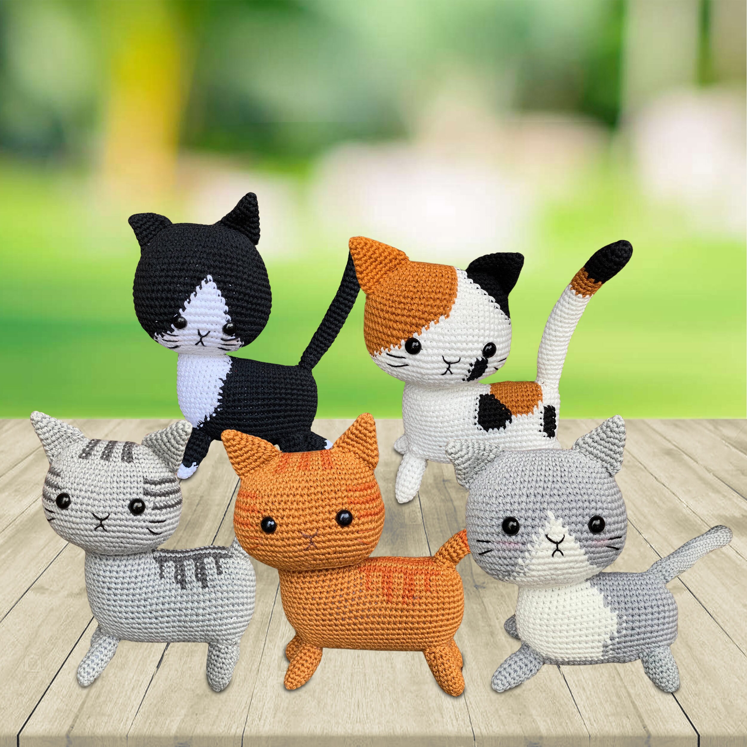 Crochet Cat Stuffed Animals | Orange Tabby Cat Amigurumi | Calico Cat ...