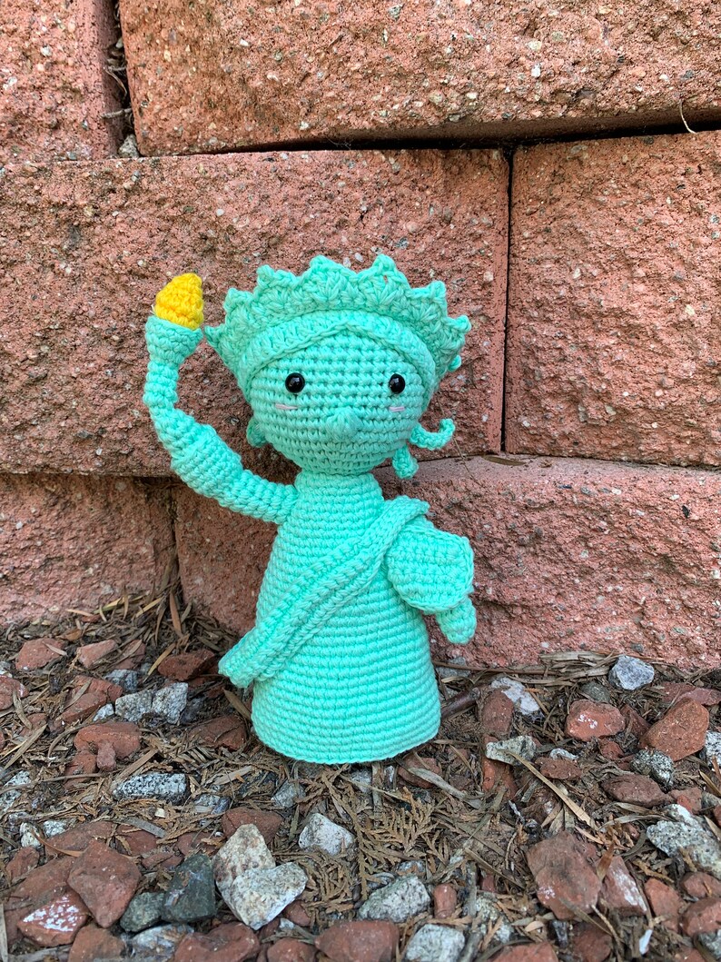 Crochet Small Statue of Liberty Plush Toy | Little Lady Liberty Doll ...