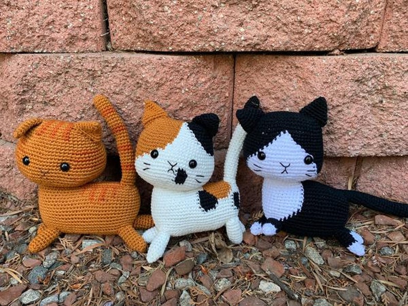 Crochet Cat Stuffed Animals | Orange Tabby Cat Amigurumi | Calico Cat ...