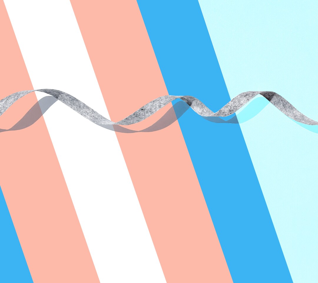 Modern Transgender Flag Gift Wrap 29" X 20" Sheet / Wrapping Paper ...