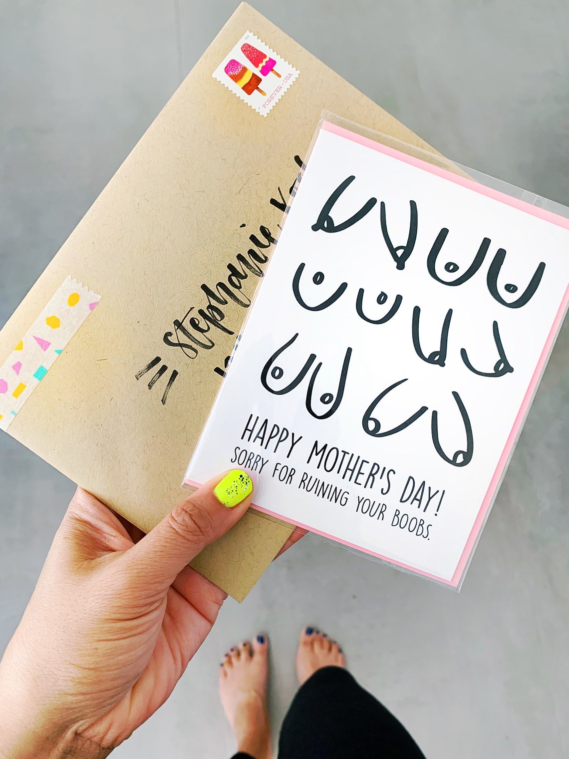 Modern and Funny Mother's Day Card / Sorry for Ruining | Etsy