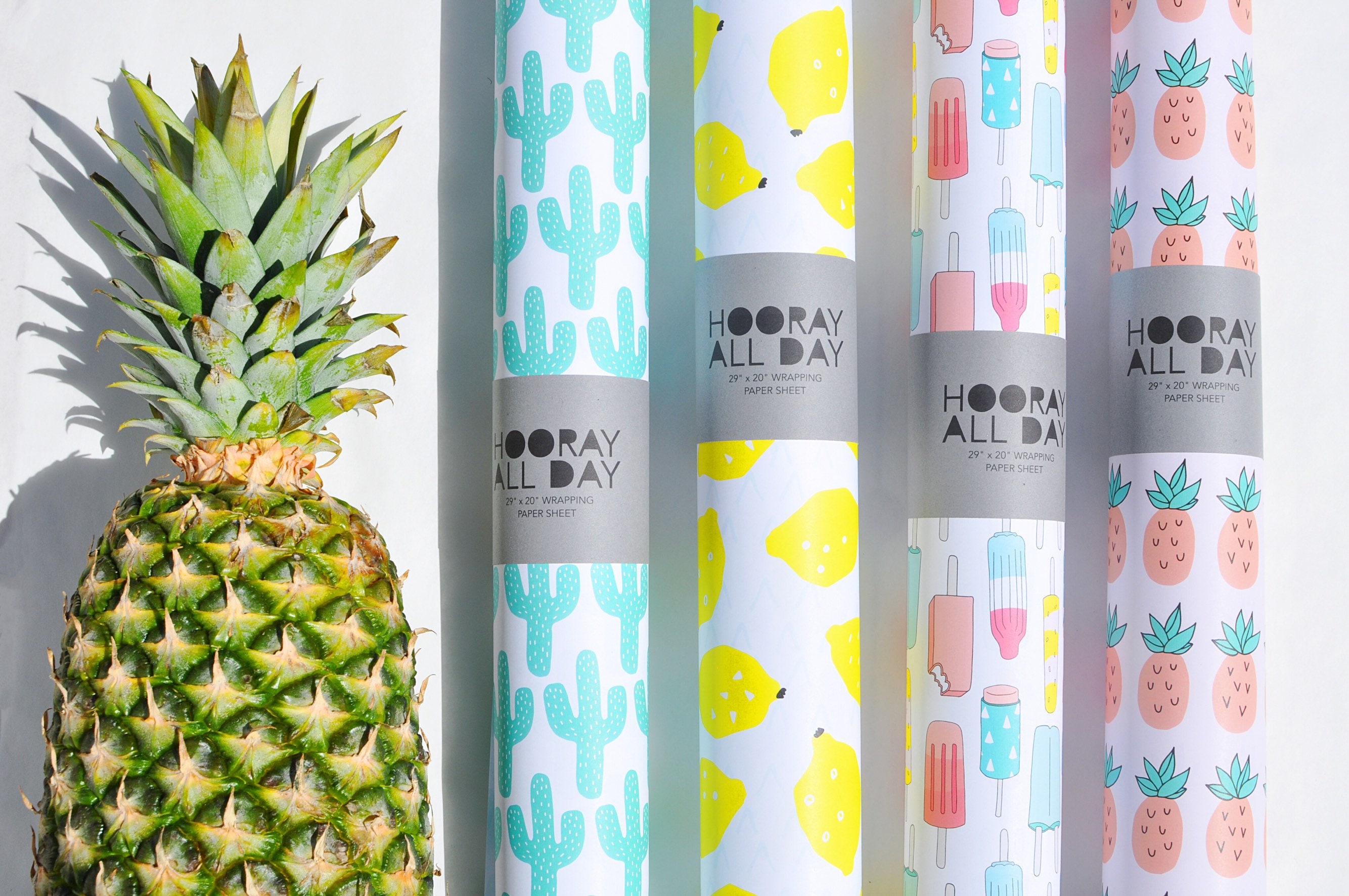 Modern Green Cactus Gift Wrap 29 X 20 Sheet / | Etsy