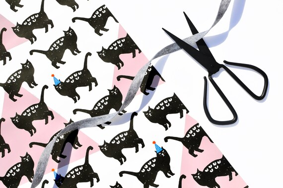 Party Cats Gift Wrap 29 X 20 Sheet / Wrapping | Etsy