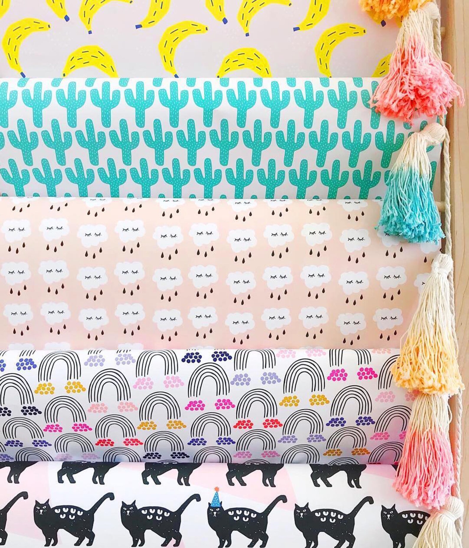 Modern Green Cactus Gift Wrap 29 X 20 Sheet / - Etsy