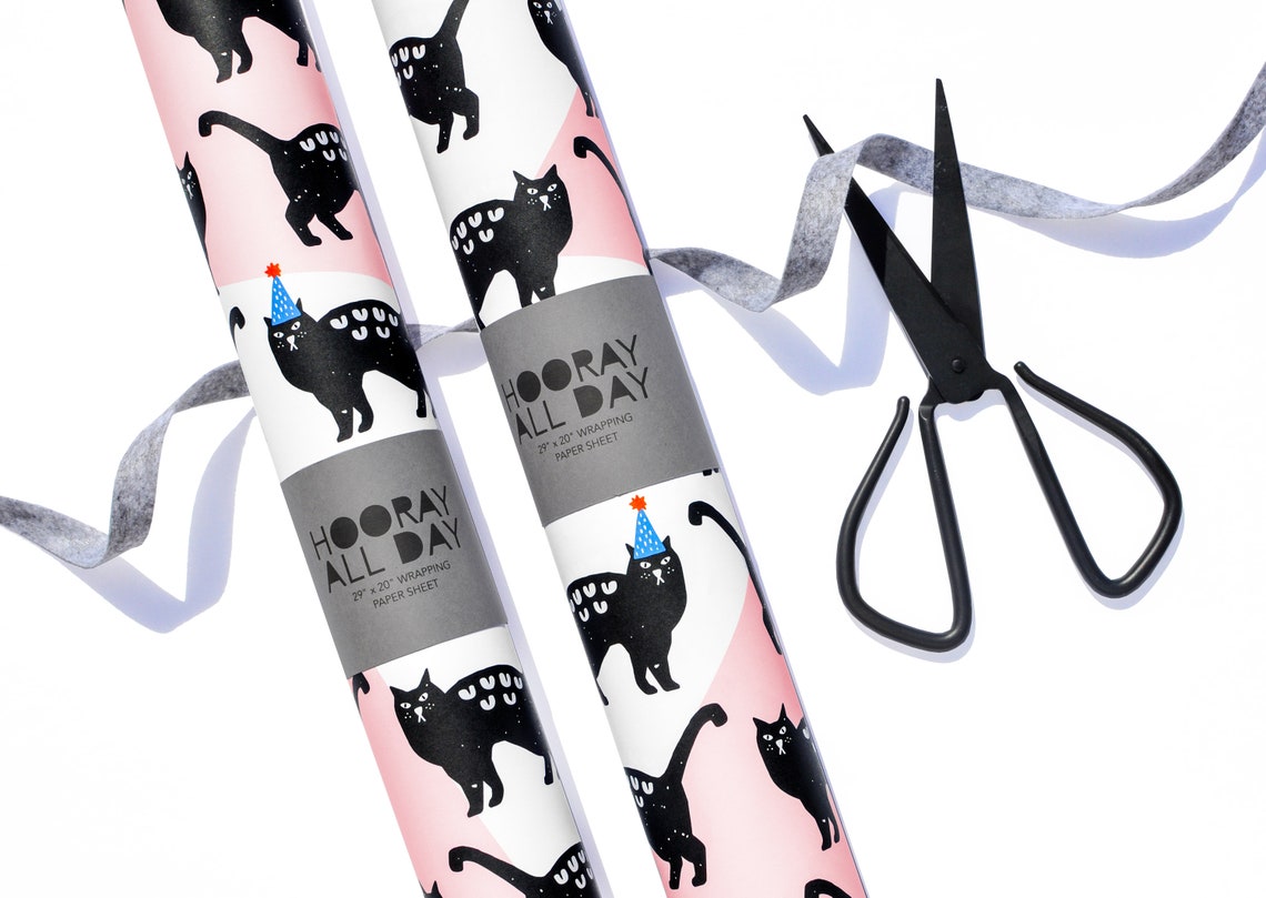 Party Cats Gift Wrap 29 X 20 Sheet / Wrapping - Etsy