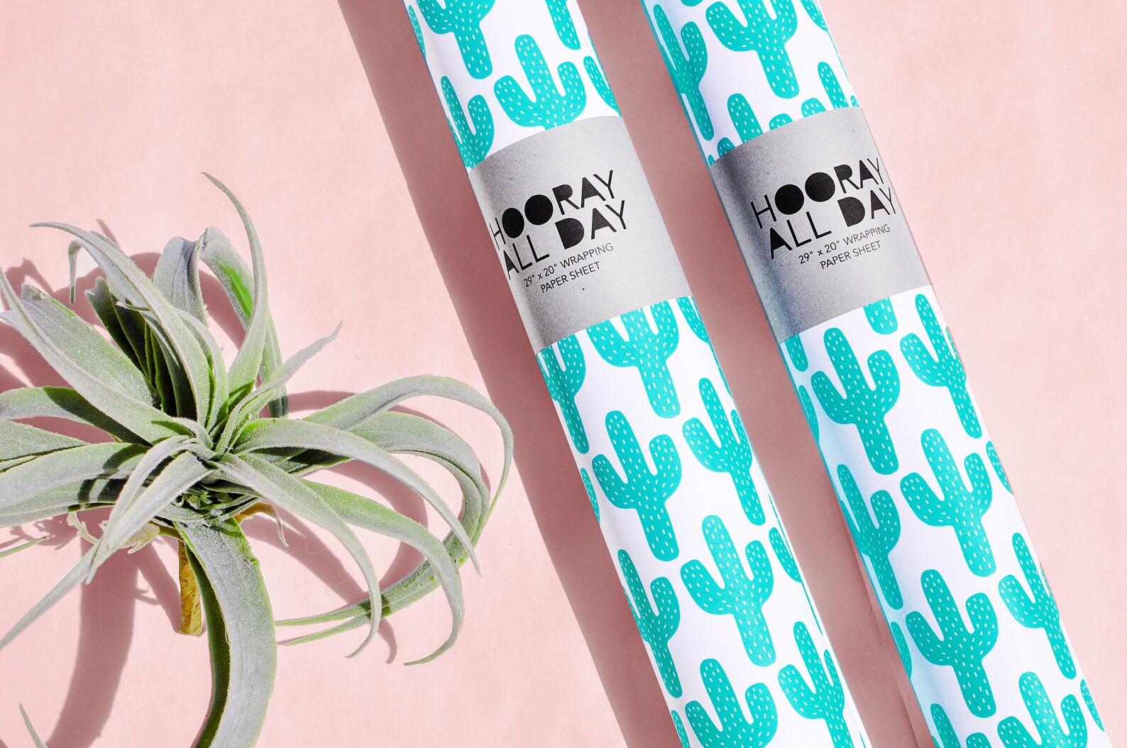 Modern Green Cactus Gift Wrap 29 X 20 Sheet / - Etsy