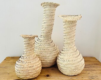 Straw Flowers in a Vase - Etsy