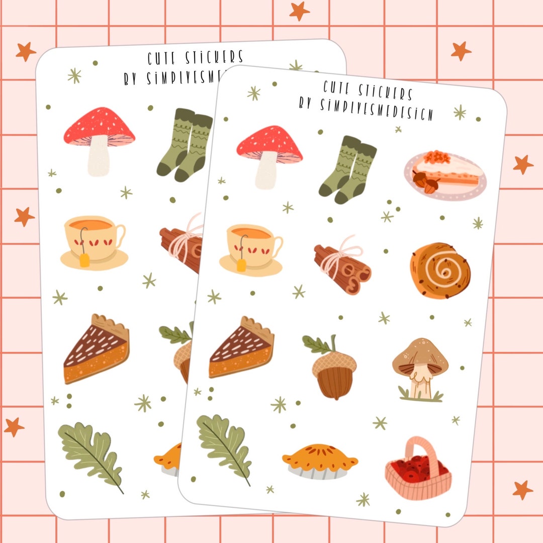 Cottagecore Aesthetic Sticker Sheet, Stationary, Bullet Journal ...