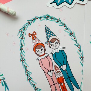 Christmas Elf Portrait Printable , Elf Family Printable, Elf Printables ...