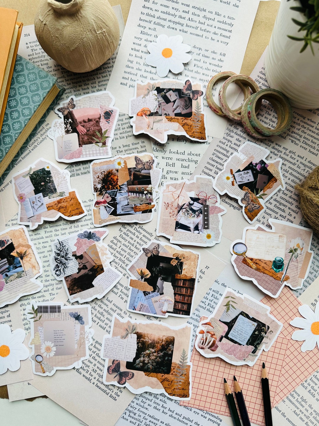 Cottage Core Sticker Pack/ Die Cut Stickers/ Aesthetic / Sticker Bundle ...