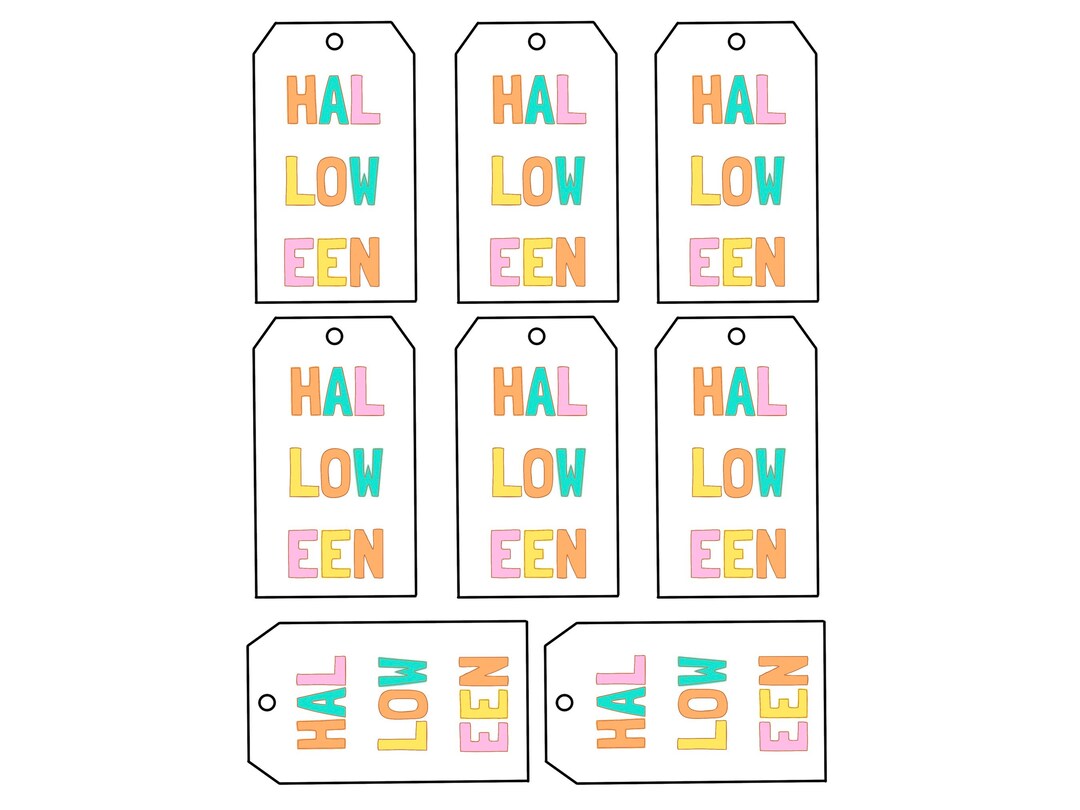 Halloween Gift Tags Gift Tags Halloween Treat Tags Treat - Etsy