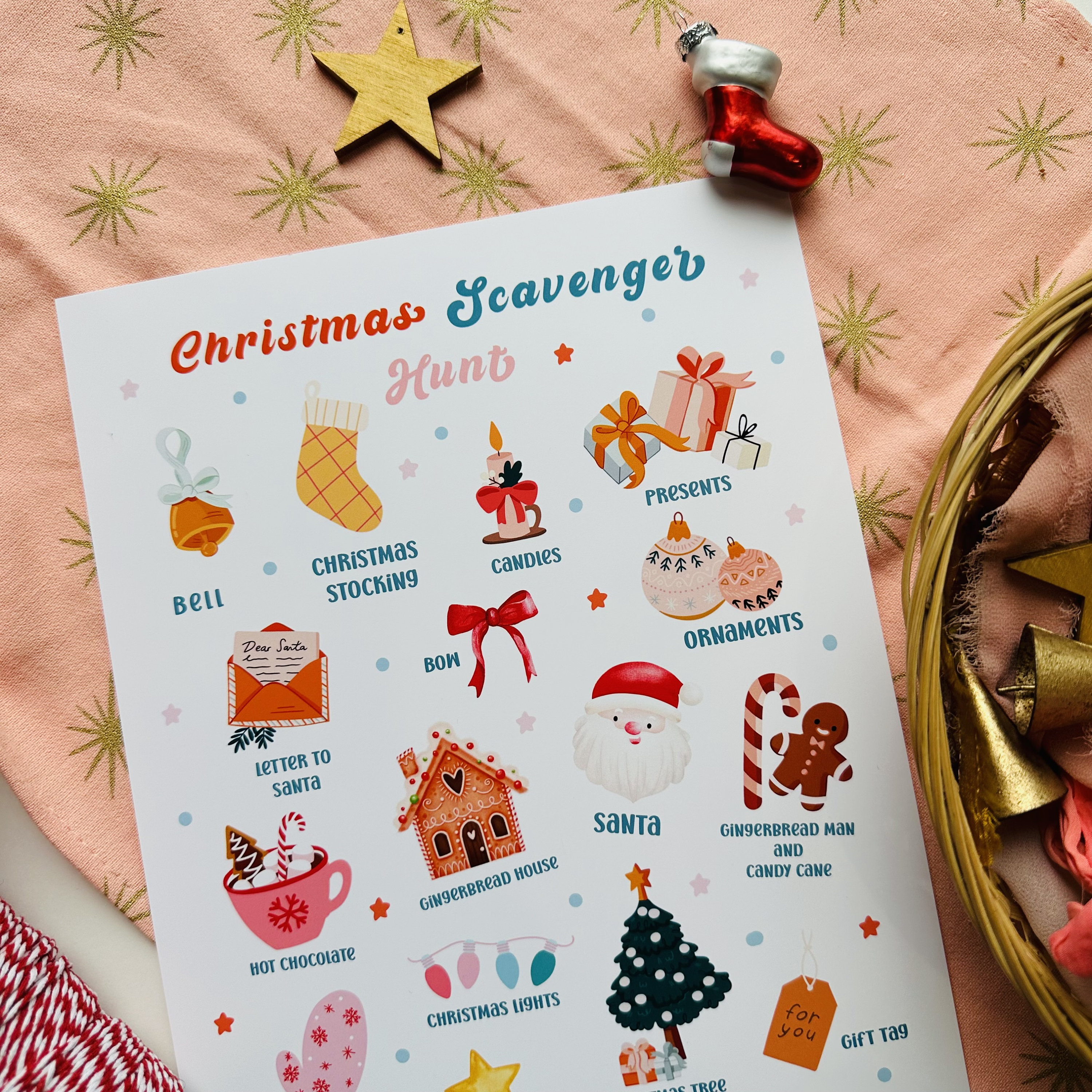 Printable Christmas Scavenger Hunt, Kids Activity, Kids Scavenger Hunt ...