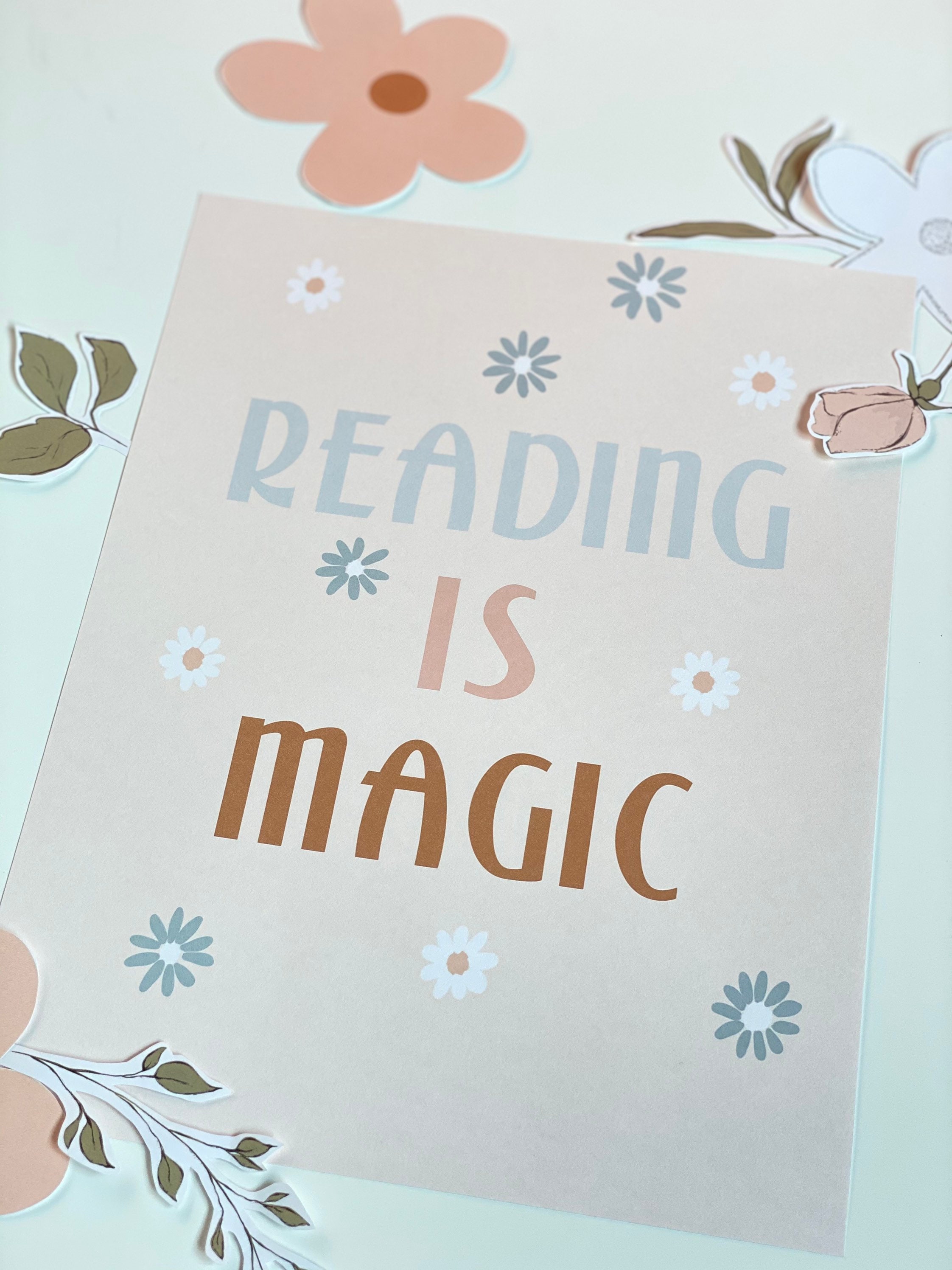 Reading is Magic Printable Art Digital Download Quote Kids | Etsy