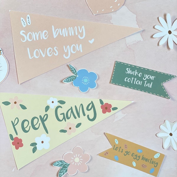 Easter Pennant Flag - Etsy