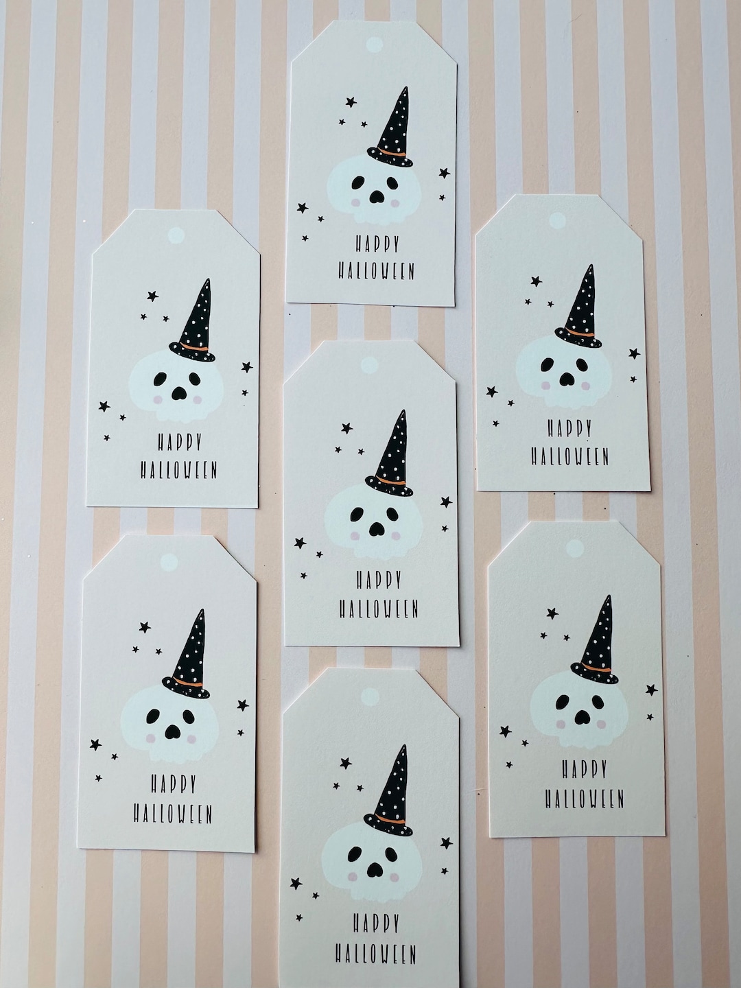 Printable Halloween Skull Gift Tags, Cute Halloween Skull Gift Tags ...
