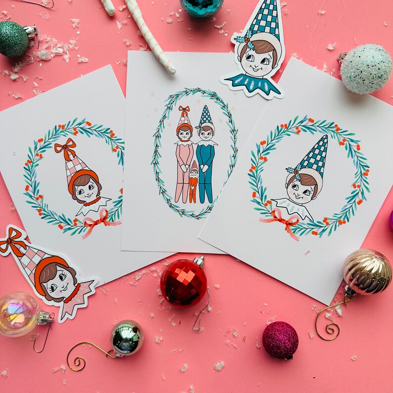 Christmas Elf Portrait Printable , Elf Family Printable, Elf Printables ...