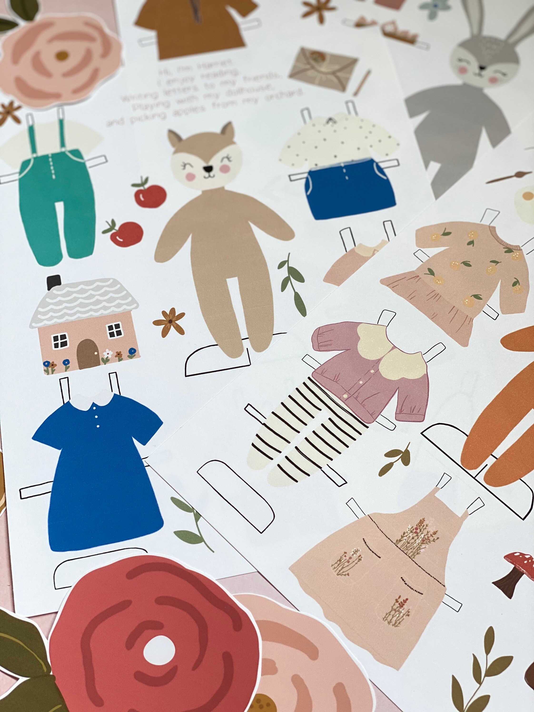 Animal Paper Dolls Paper Dolls Animals Paper Digital - Etsy