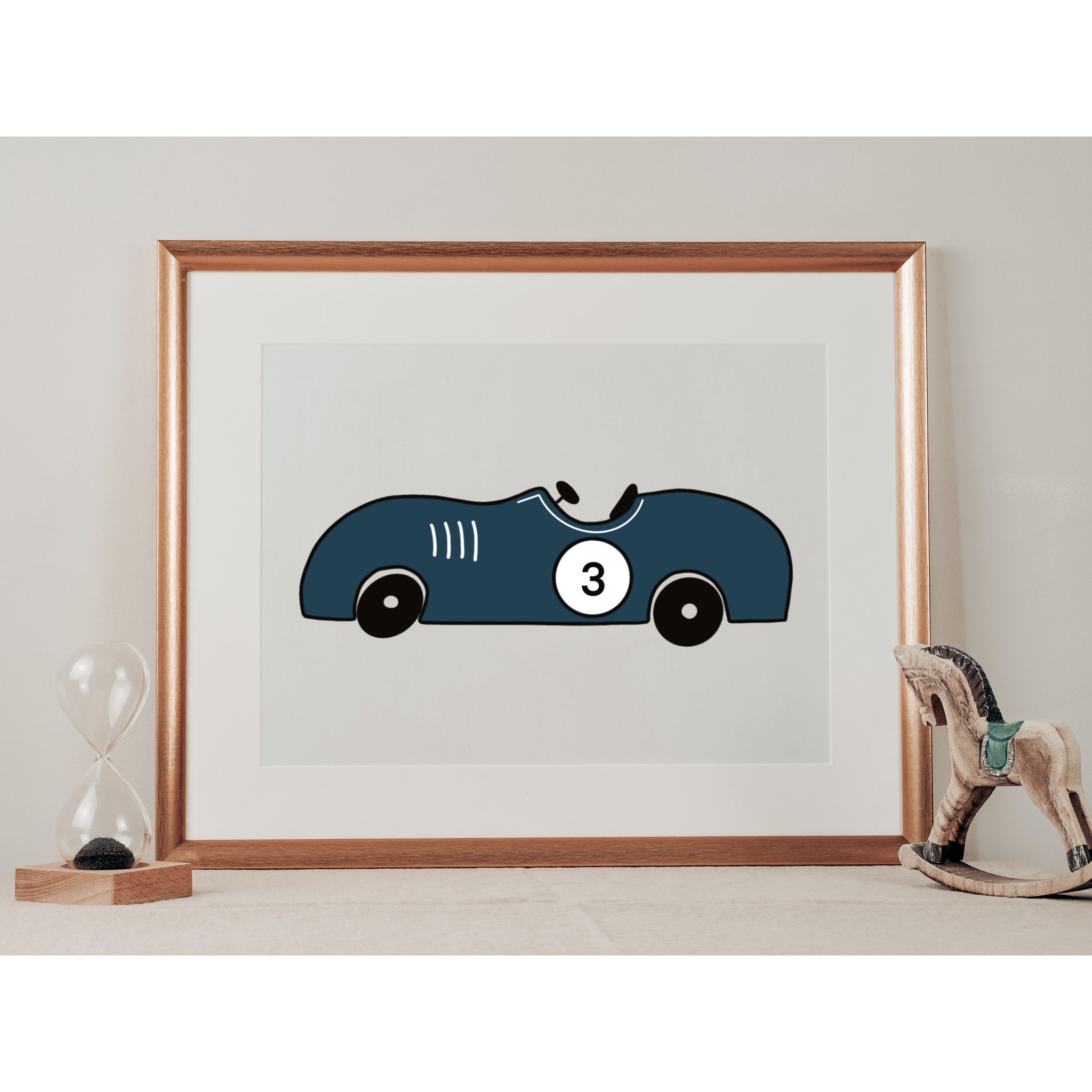 Vintage Race Car Printable, Digital Download, Car Print for Boys Room ...