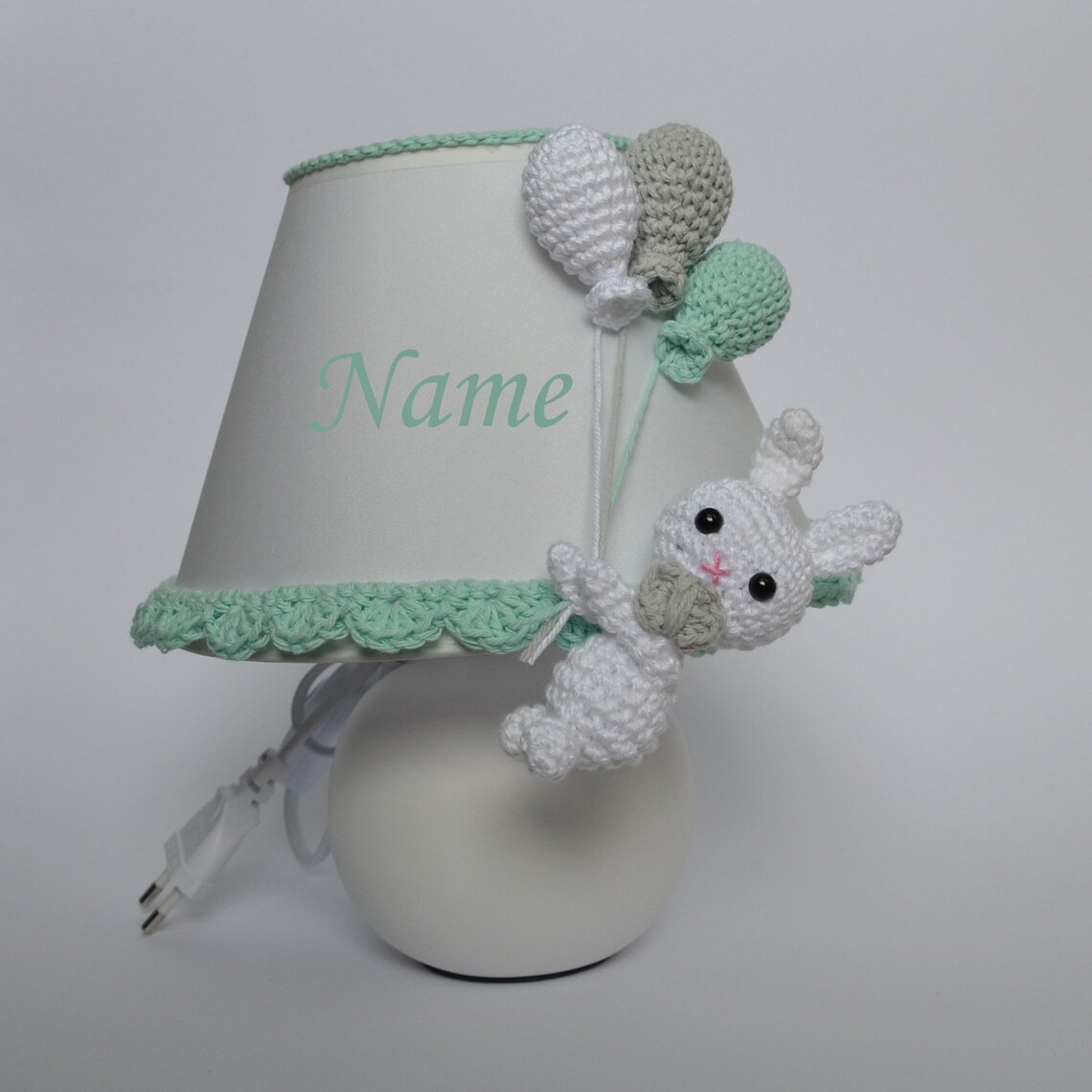 Table Nursery Night Lamp, Nursery Lamp, Nursery Lampshade, Personalized ...