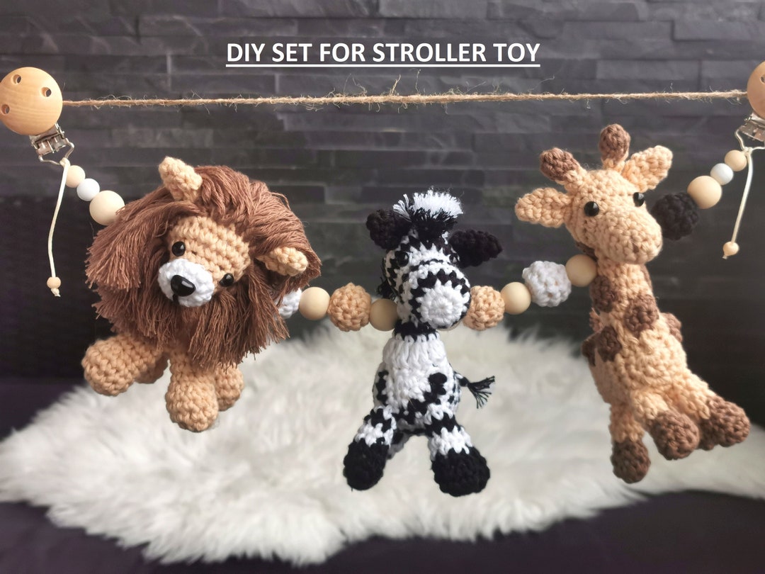 DIY Set for Stroller Toy Safari Animal, Stroller Toy With Giraffe ...