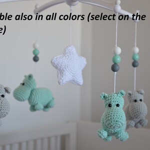 DIY Baby Mobile Kit, Kit for Baby Mobile, Hippo Mobile Pattern, DIY ...