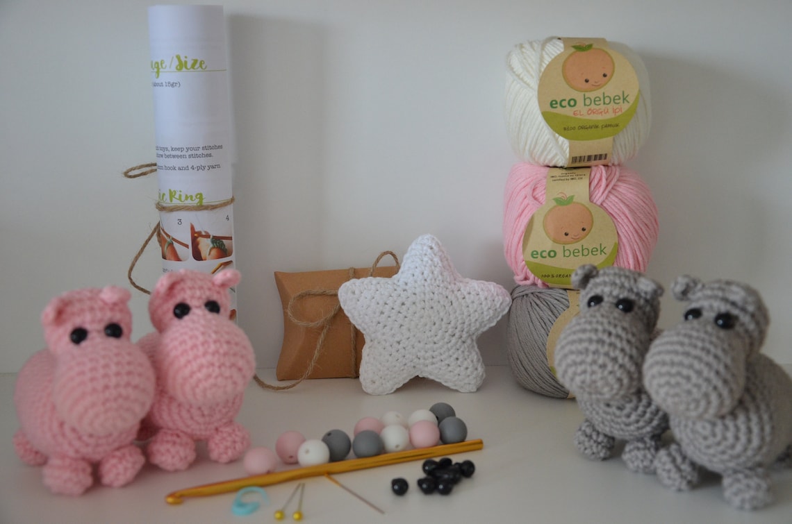 DIY baby mobile kit Kit for baby mobile Hippo mobile | Etsy