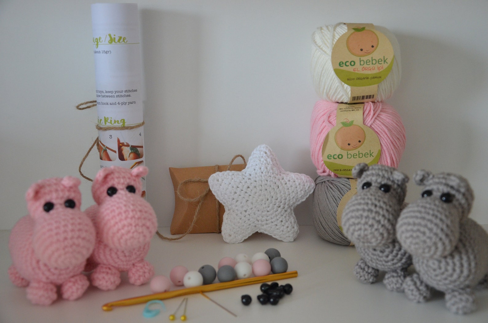 DIY baby mobile kit Kit for baby mobile Hippo mobile | Etsy